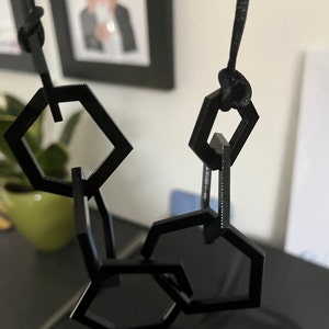 Lime Green Modern Geometric Chain Link Acrylic Necklace. - Etsy