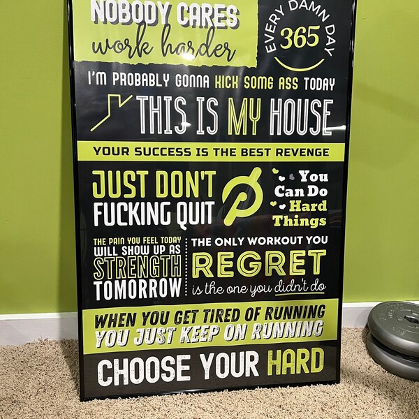 Custom Order for Motivational Poster Fitspiration Quotes (4 Sizes ...