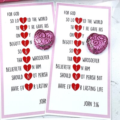 Digital Printable Bible Verse Valentine 3 SIZES Scripture Jesus Christ Love Valentines Day ...