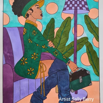 Custom Name Line Drawing Coloring Page Personalized Gift Kids Party ...