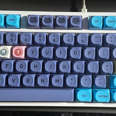 Cute Uwu Rose Gold Metal Artisan Keycap Custom Mechanical Keyboard Cute ...