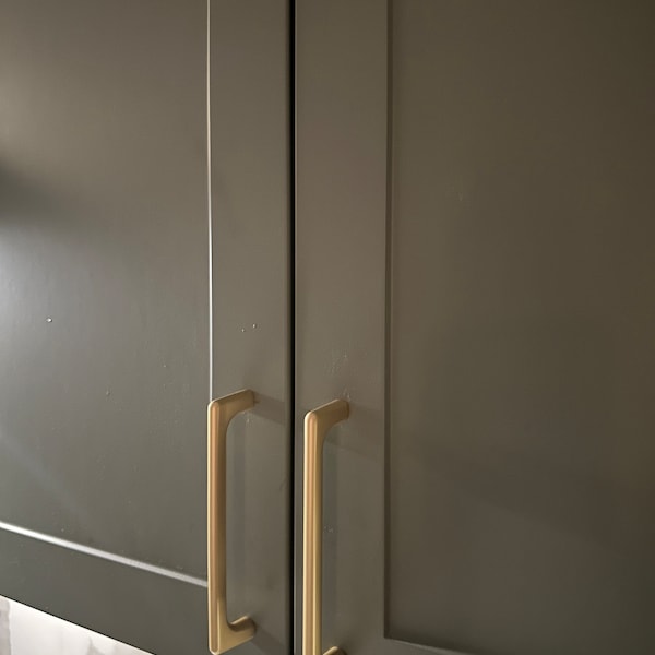 Simple Matte Gold Handles - Drawer Handles Pulls, Gold Satin Finish ...