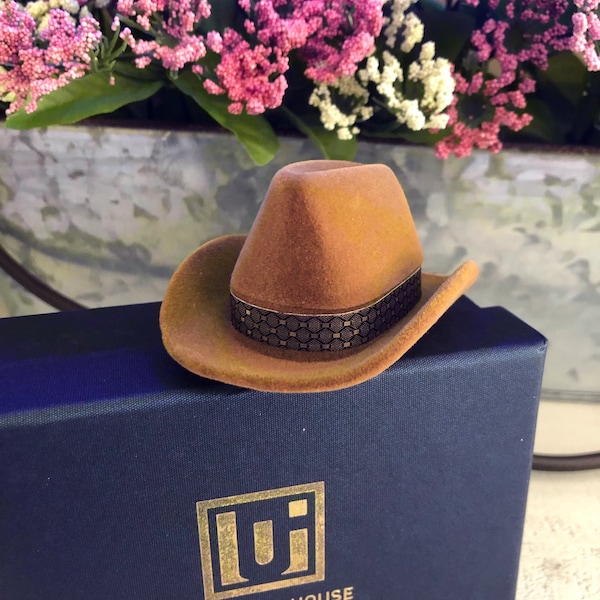 Cowboy Hat Ring Box | Gift Box | Jewelry Box | Proposal Box | Ring Box ...