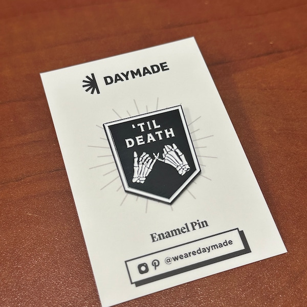 CUSTOM 'til Death Sticker, Wedding Favors, Takeaways for Gothic Themed ...