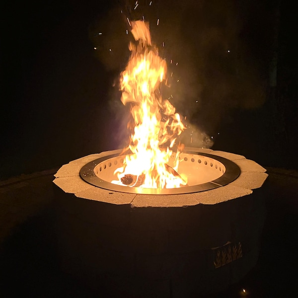 Lift off Dome Fire Pit Safety Screen 304 Stainless Mesh Steel, Round ...