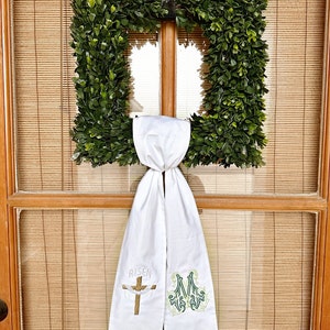 Mardi Gras Wreath Sash With Saxophone and Single Letter - Etsy