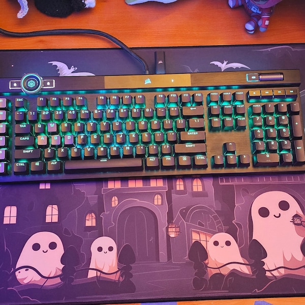 Cute Kawaii Goth Ghosts Desk Mat, Goth Mouse Pad, Ghose Mousepad, Cute ...