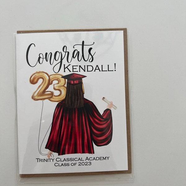 PERSONALIZED GRADUATION Card for Class of 2026 Congratulations Graduate ...
