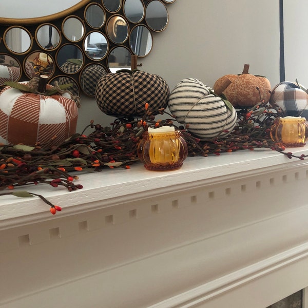 Fabric Pumpkins, Handmade Fabric Pumpkins, Fall Decor, Autumn Decor ...