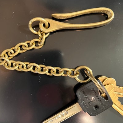 Japanese Original Design Brass Swivel Lever Clasp Spring Key Hook Chain ...