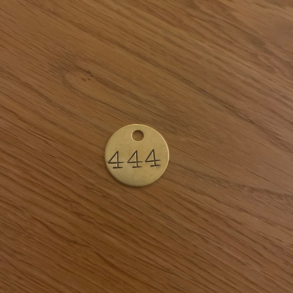 Custom Hand Punched Round Brass Tag - Hand Stamped Key Tag - Hand Made ...