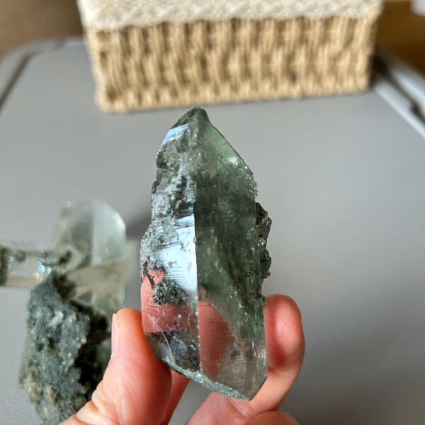 Himalayan Quartz Tabby Cluster, Slightly Smoky, Sparkly Chlorite and ...
