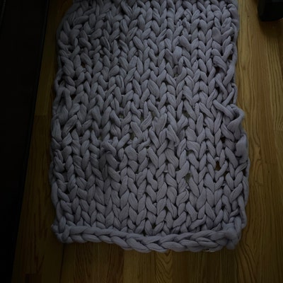 Chunky Rug, Chunky Knit Carpet, Giant Knit Throw, Jumbo Knit Carpet ...