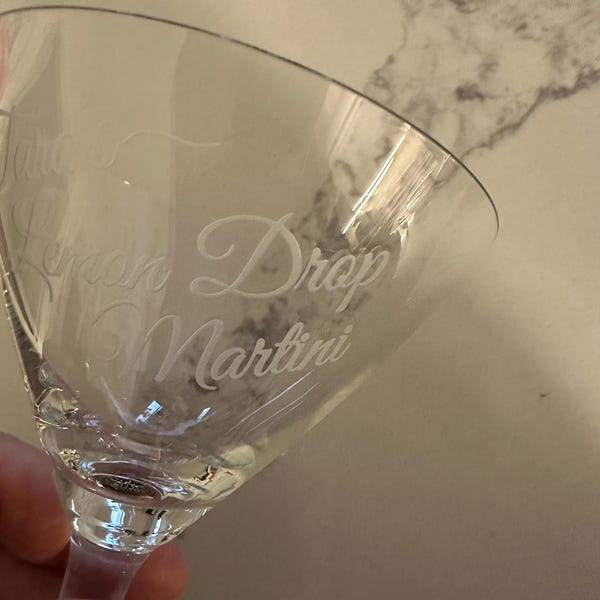 Personalized Espresso Martini Glass: Engraved Cocktail Glass (7.25 Oz ...