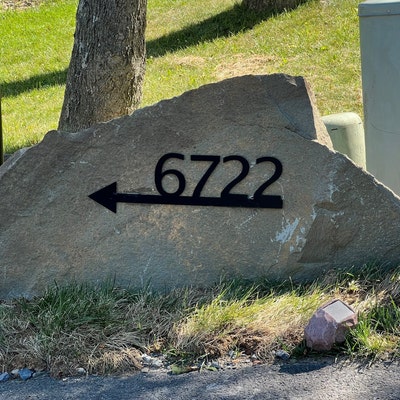 Custom Metal Address Sign for Rock Personalized Custom Address Modern ...