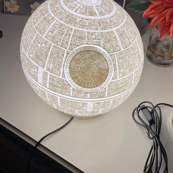 Illuminate Your Space With a 3D Printed Death Star Lamp - Perfect for ...