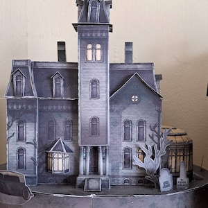 ADDAMS HOUSE Paper Model Papercraft Card Model Kit H0 Scale - Etsy