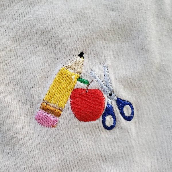Back to School Embroidery Design File for Machine Embroidery ...