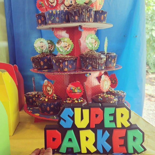 Custom Super Mario Bros Inspired Name Plate, Kids Desk, Kids Room ...