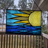 STAINED GLASS STAR, Transom Window, Custom Constellation Art, Star ...