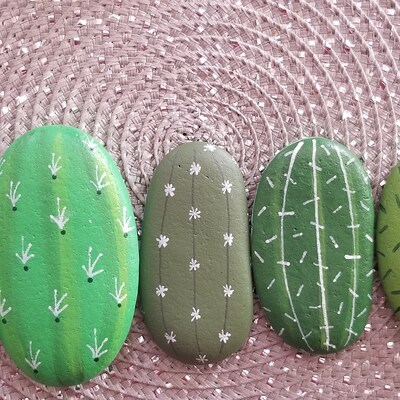 Dill With It Novelty Grumpy Pickle Painted Rock Desk - Etsy