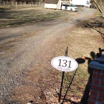 Address Sign Plain White With Stake - Etsy