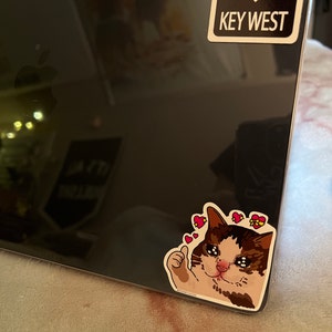 Sad Cat Meme Sticker Cat Meme Sticker, Sad Cat Meme, Cat Water Bottle ...