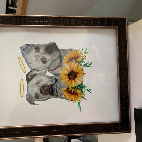 Custom Watercolor Pet Portrait | Dog Memorial Art | Personalized Pet ...