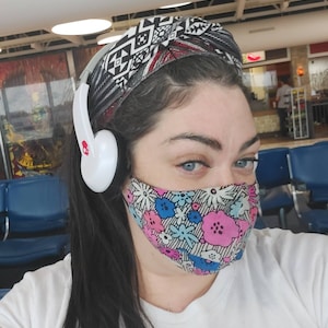 Amazing Soft Blue White Headscarf TICHEL Hair Snood Head | Etsy