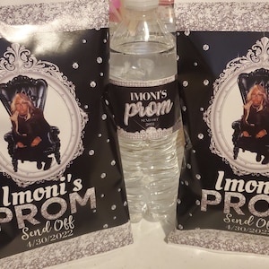Silver Prom Chip Bag, Prom Favor Bag, Prom Send off Chip Bag, Printable ...