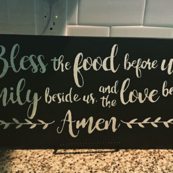 Farmhouse Stencil / Bless the Food Stencil / Blessing Stencil / Bless ...