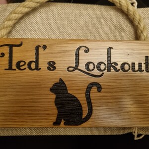 Personalised High Quality Solid Oak Wall Fixing Wooden Garden Sign ...
