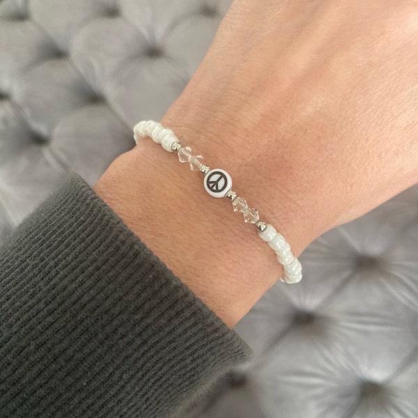 Custom Word Bracelet - Personalized Word Bracelet - Letter Bead ...