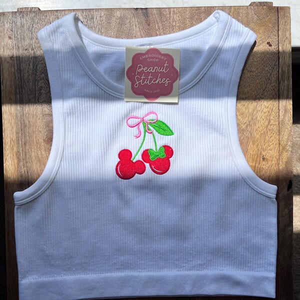 Mickey and Minnie as Cherries Machine Embroidery Design. - Etsy