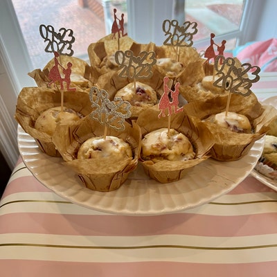 Crown Cupcake Toppers Glitter Crown Food Picks Princess - Etsy