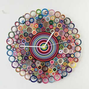 Wall Clock, Paper Clock, Colorful Clock, Custom Clock for Wall, Kids ...