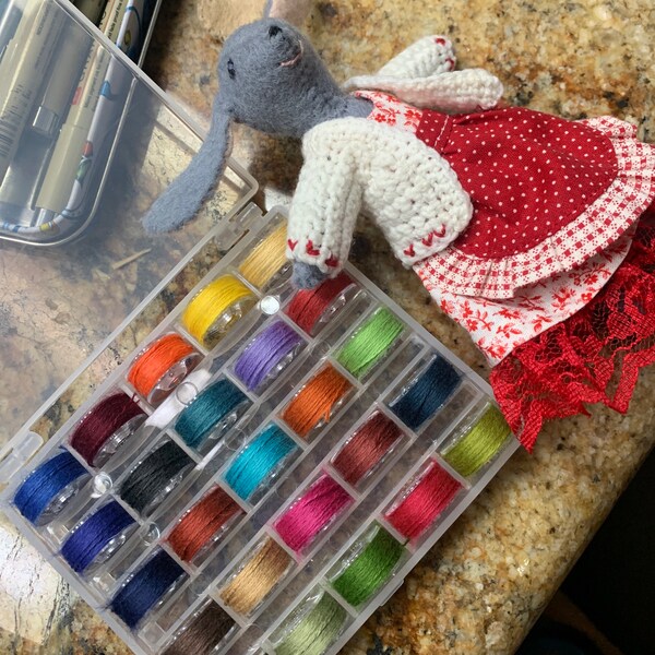 Genziana Wool Thread 25 Color Bobbin Set for Wool Applique - Etsy