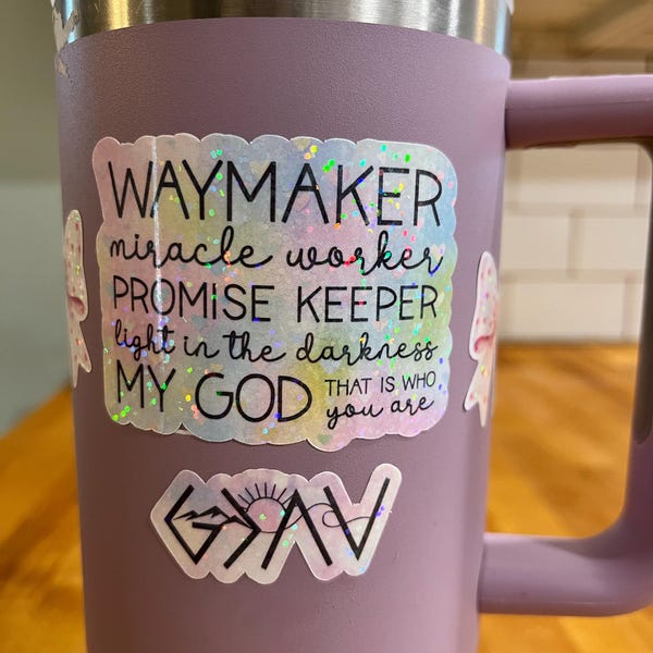 Waymaker Sticker, Waterproof Sticker, Sparkle Sticker - Etsy