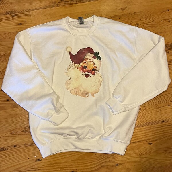 Retro Santa Printable, Sublimation Graphic Designs, Christmas Printable ...