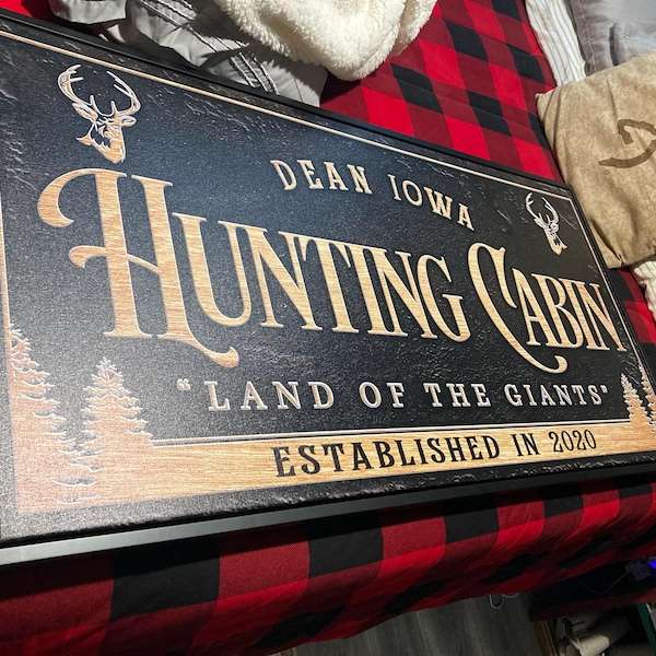 Hunting Camp Sign | Custom Hunting Sign | Personalized Gift for Hunter ...