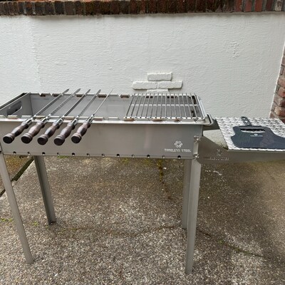 Large Heavy-duty STAINLESS Steel BBQ Grill / MANGAL 11 Ga 3mm - Etsy