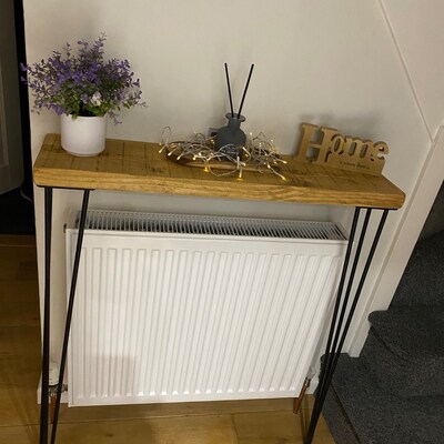 Rustic Console Table With Hairpin Legs, Rustic Hallway Table, Entryway ...