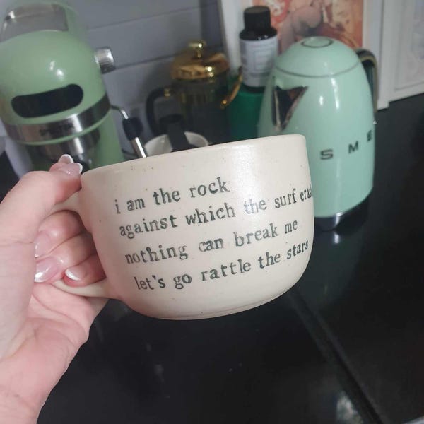 Striped Personalised Mug, Customised Stripe Cup, Hand Made Ceramics ...