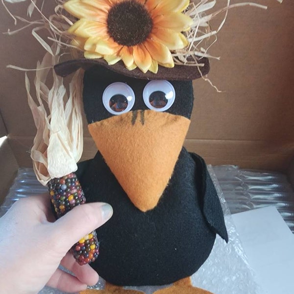 Fall Black Crow Wreath Attachment: Primitive Thanksgiving Decor - Etsy