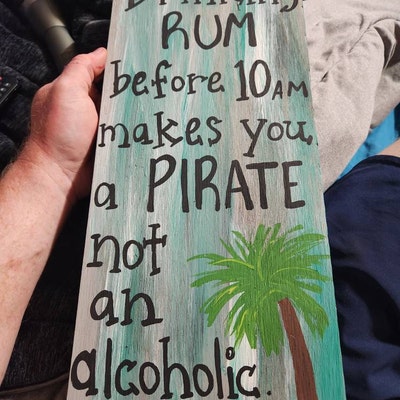 Rum Sign, Porch Sign, Patio Decor, Tiki Bar Decor, Pirate Sign ...