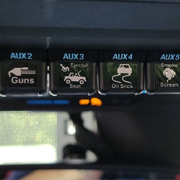 Custom Upfitter AUX Switch Decals Stickers Labels Fits: 2016 and Older ...