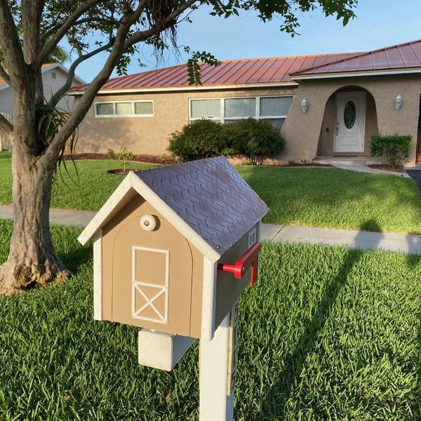 Standard Wooden Mailbox W/ Cedar Shake Roof - Etsy