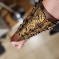 Samurai Armor Iron Bracers, Samurai Cosplay Armoured Leather Pair of ...