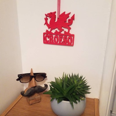 Christmas Croeso Plaque Welcome Plaque Croeso Sign Welsh - Etsy