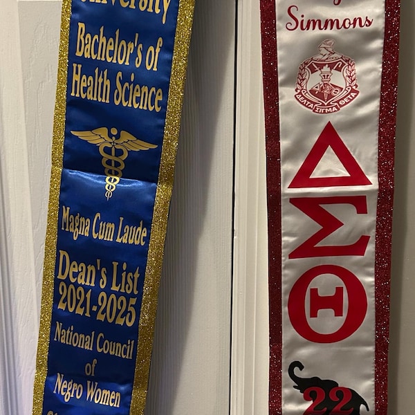 Dual Colored Panel Custom Graduation Stole (HBCU Style) - Etsy